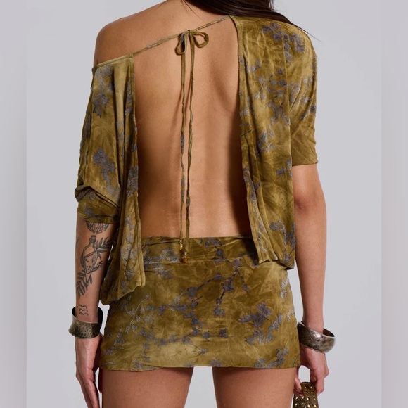 Jaded London | Dresses | Ophidian Devore Backless Mini Dress | Poshmark